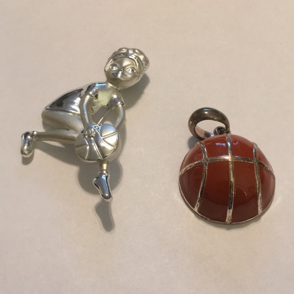 Jewelry | Basketball Pin And Pendant Set | Poshmark